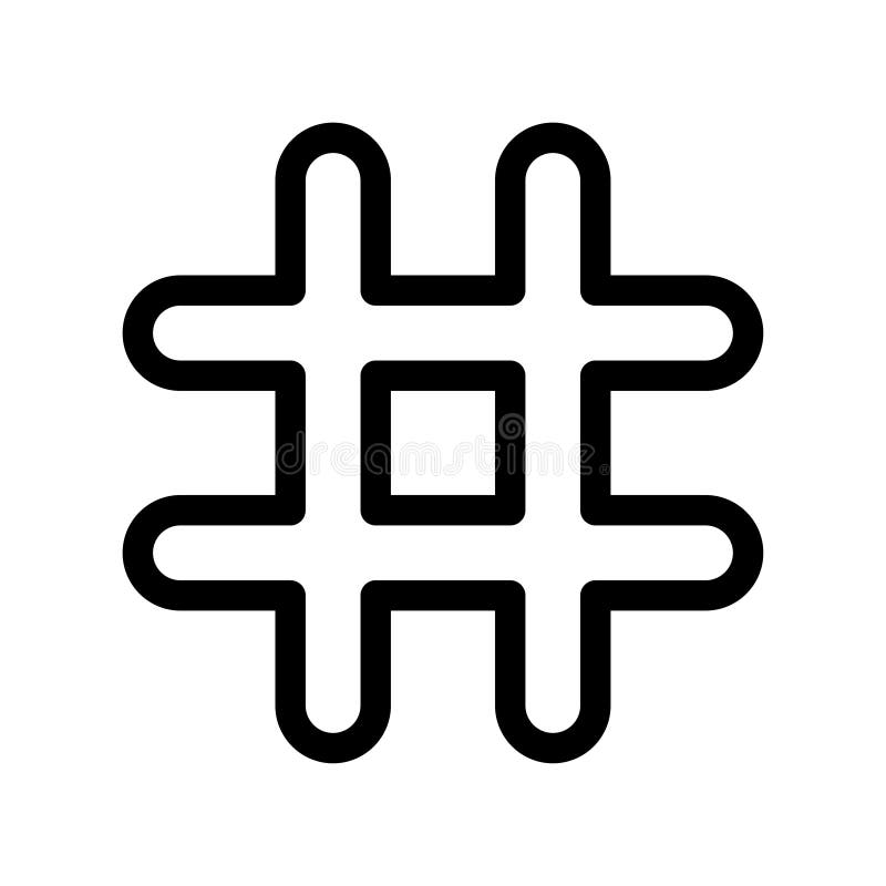 Hash tag icon stock vector. Illustration of designed - 219805533