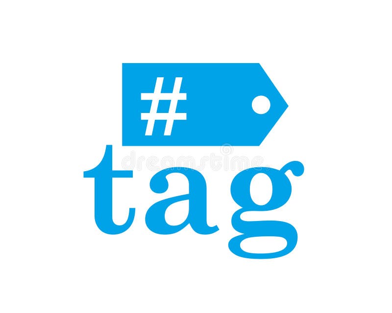 Hash Tag Illustration with Symbol Stock Illustration - Illustration of ...