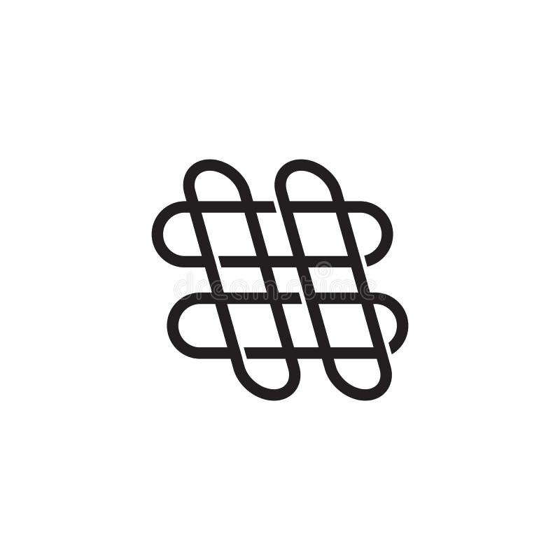 Hash Tag Logo Design Vector Template Stock Vector - Illustration of ...