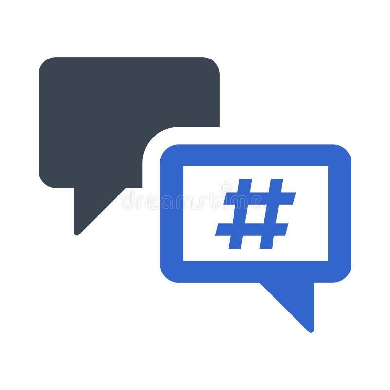 Hash tag post Icon stock vector. Illustration of chat - 288841277