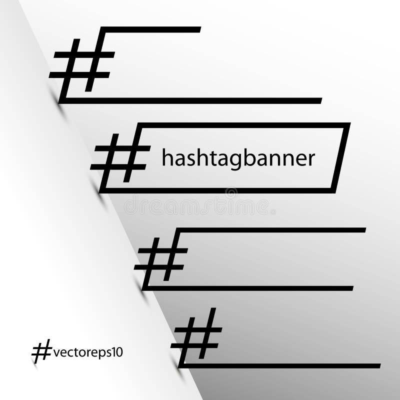 Hashtag Banners - Frames - Vector Clipart 3d Eps10 Stock Vector ...