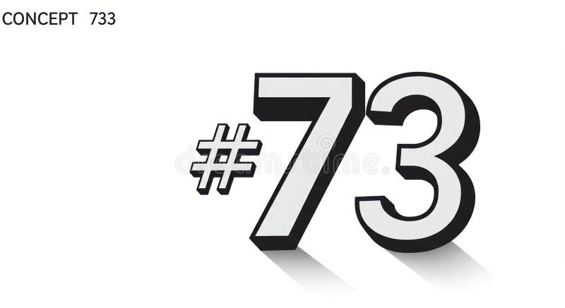 #73 Hashtag Design stock illustration. Illustration of numerical ...