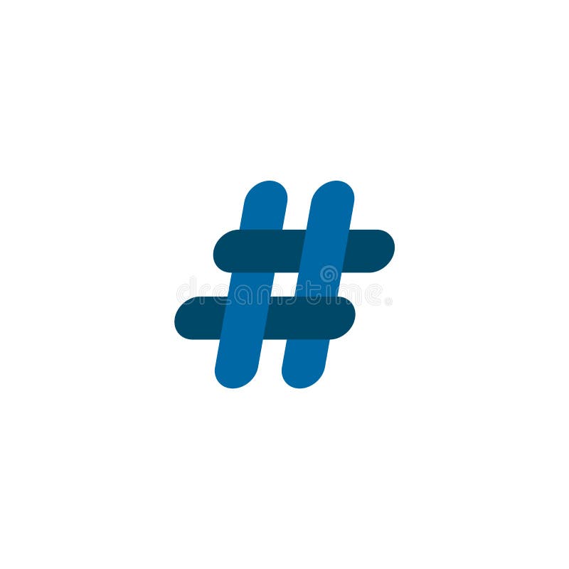 Hashtag Icon Logo Design Vector Template Stock Vector - Illustration of ...