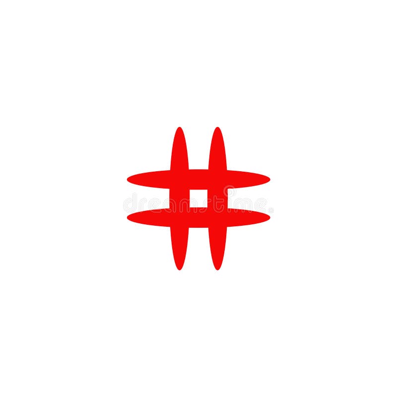 Hashtag Icon Logo Design Template Stock Vector - Illustration of ...