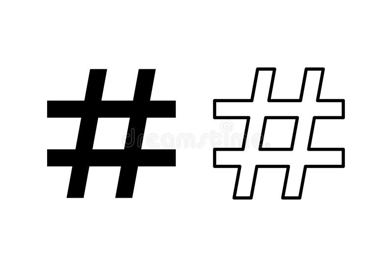 Hashtag Icon . Hashtag Symbol Stock Vector - Illustration of follow ...