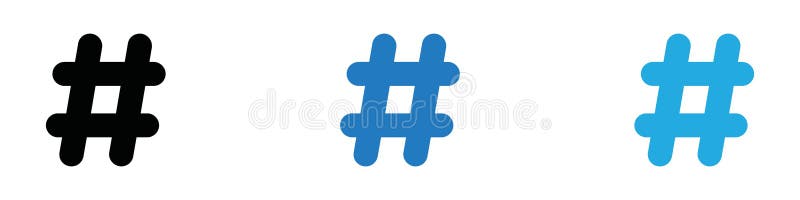 Hashtag Icon Thin Line Illustration Stock Vector - Illustration of ...