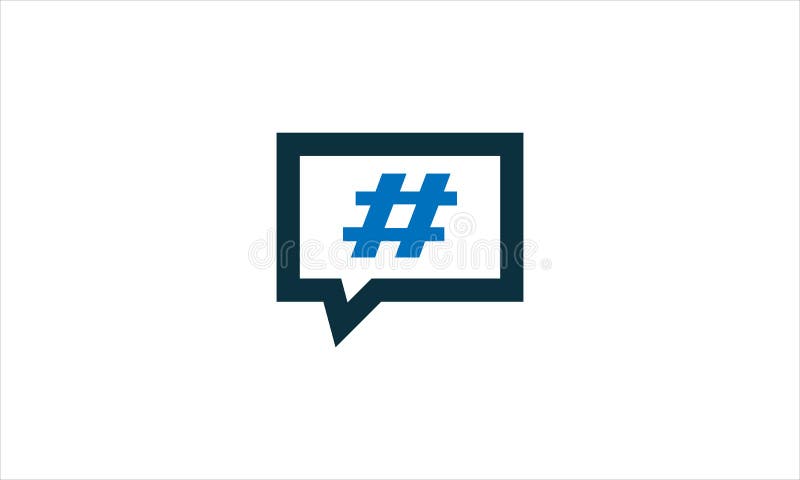 Hashtag Icon Vector from Influencer Collection Logo or Thin Line ...