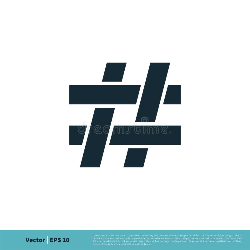 Hashtag Icon Vector Logo Template Illustration Design. Vector EPS 10 ...