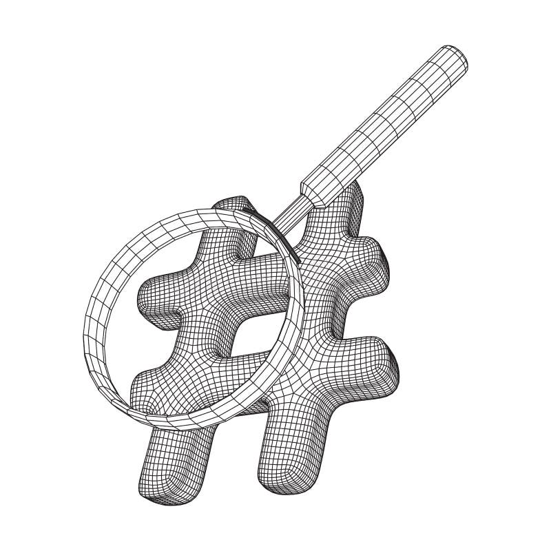 Hashtag Icon Wireframe Low Poly Mesh Stock Vector - Illustration of ...