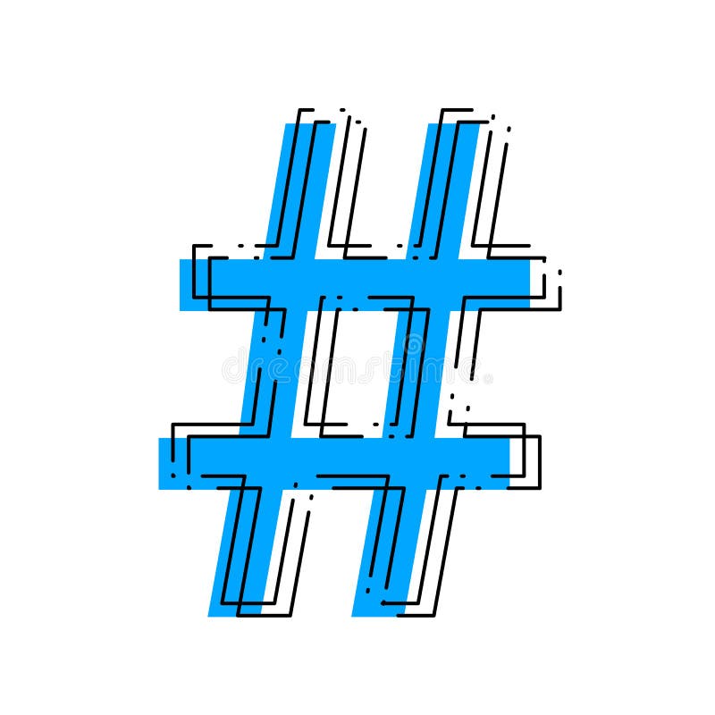 Hashtag Isolated on White Background. Vector Illustration Stock Vector ...