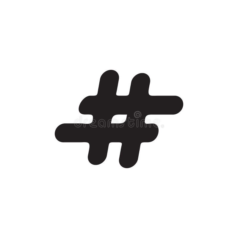 Hashtag Logo Icon Design Template Stock Vector - Illustration of feed ...