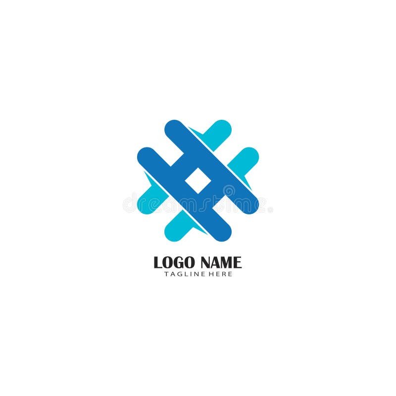 Hashtag logo stock vector. Illustration of letter, branding - 245317033