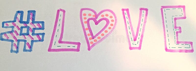 Hashtag Love stock image. Image of blue, pink, paper - 49674487