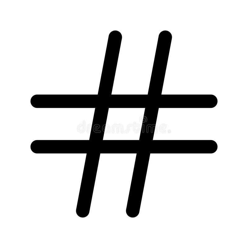 Hashtag sign icon stock illustration. Illustration of hash - 141695832