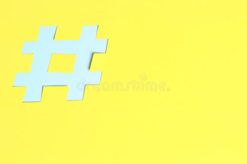 Hashtag Sign Isolated on Background, Close-up, Copy Space Stock Photo ...