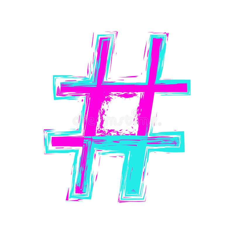 Hashtag Isolated On White Background. Vector Illustration Stock Vector ...