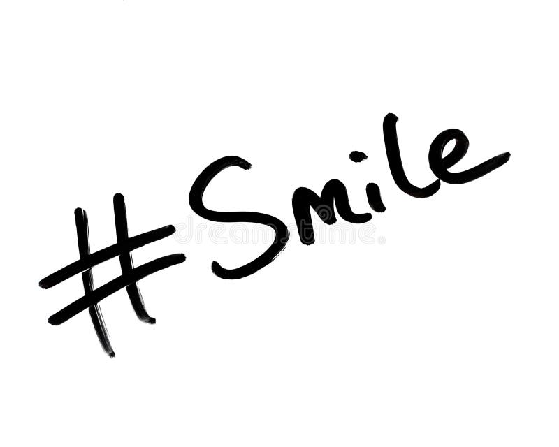 Hashtag Smile stock abbildung. Illustration von vertrauen - 168764237