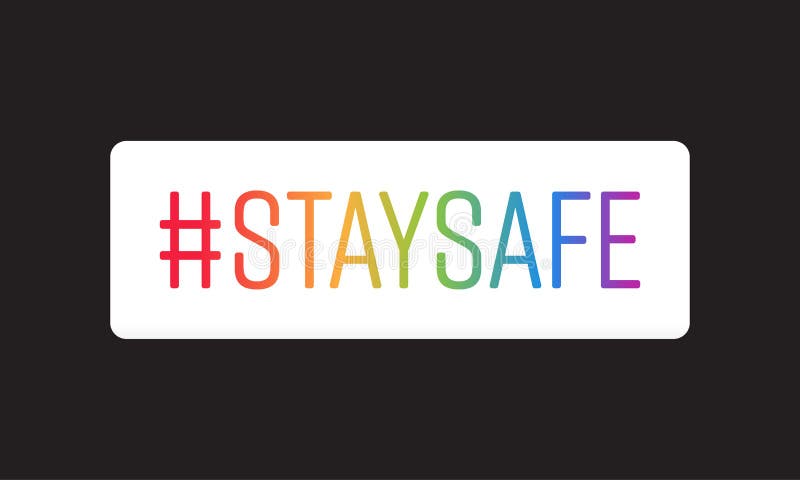 Hashtag stay safe stock vector. Illustration of internet - 180174930