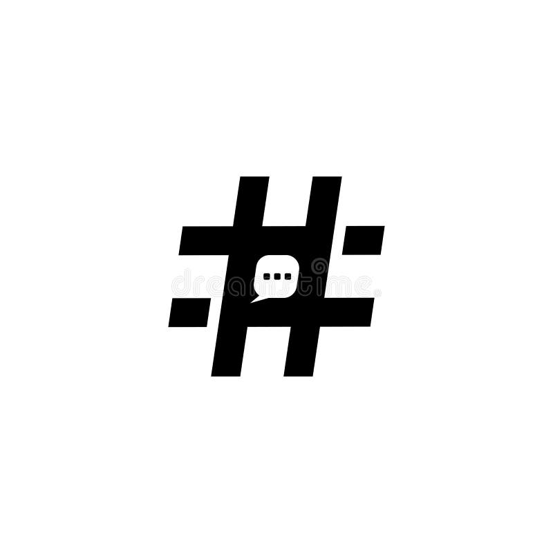 Hashtag Symbol Creative Design Template Stock Vector - Illustration of ...