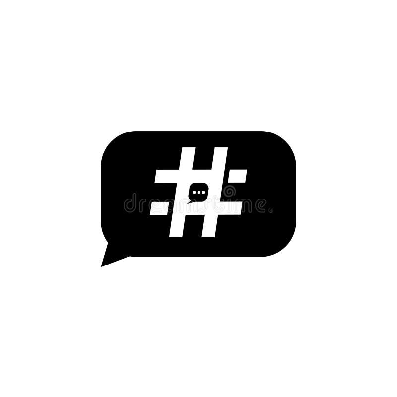 Hashtag Symbol Creative Design Template Stock Vector - Illustration of ...