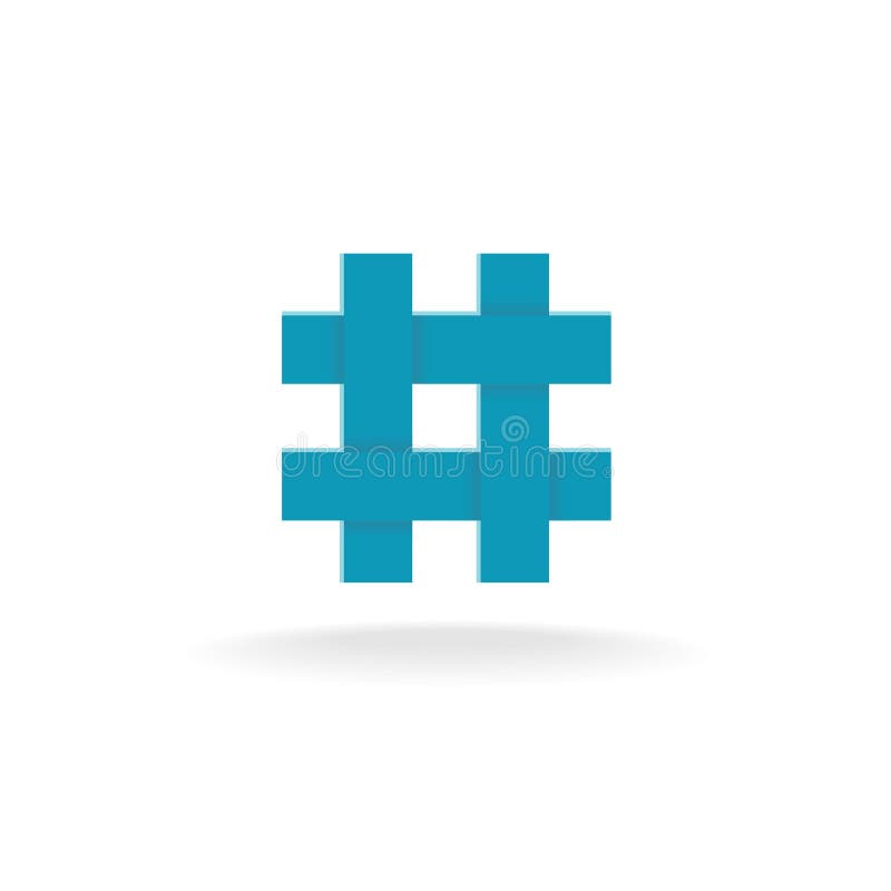 3D Hashtag Online Social Media With Digital Social Icon. Vector ...