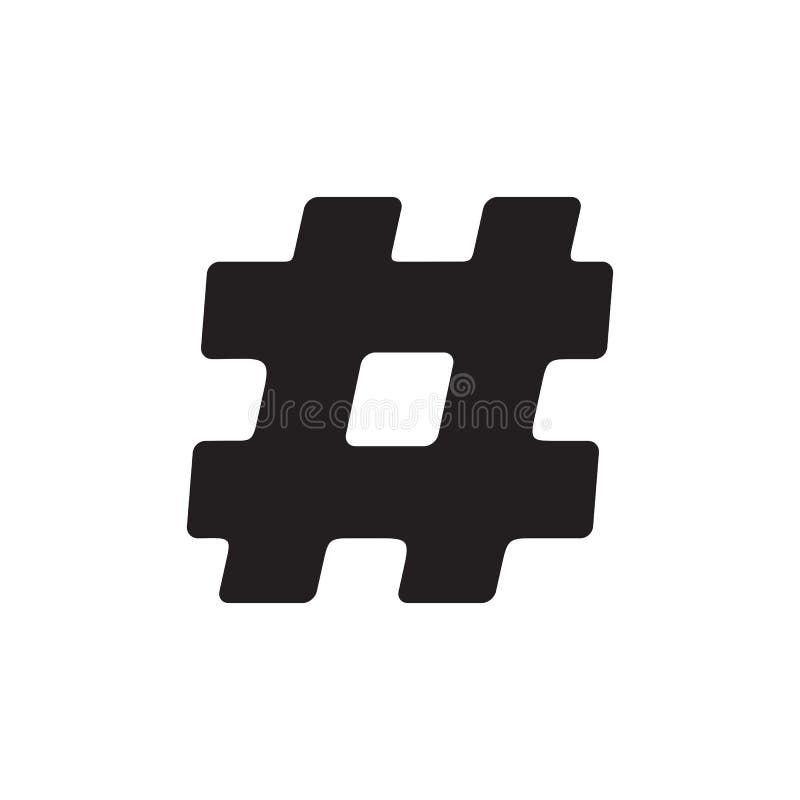Hashtag Symbol Icon Logo Design Stock Vector - Illustration of media ...