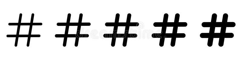 Hashtag Symbol Icon. Hashtag Sign, Simple Pictogram Stock Vector ...