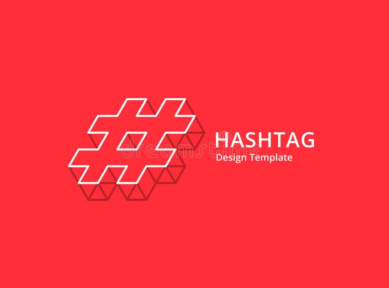 Hashtag Symbol Logo Icon Design Template Elements Stock Vector ...