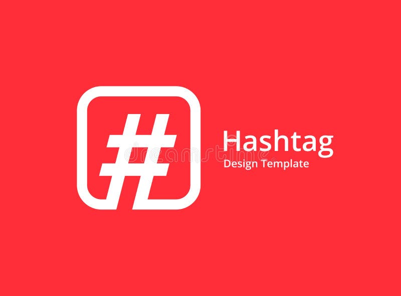 Hashtag Symbol Logo Icon Design Template Elements Stock Vector ...