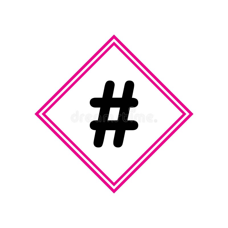 Hashtag Symbol Logo Icon Design Template Elements Stock Vector ...