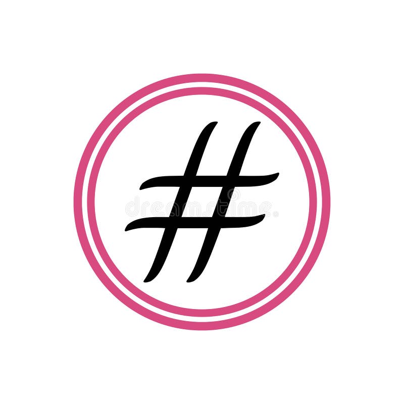 Hashtag Symbol Logo Icon Design Template Elements Stock Vector ...