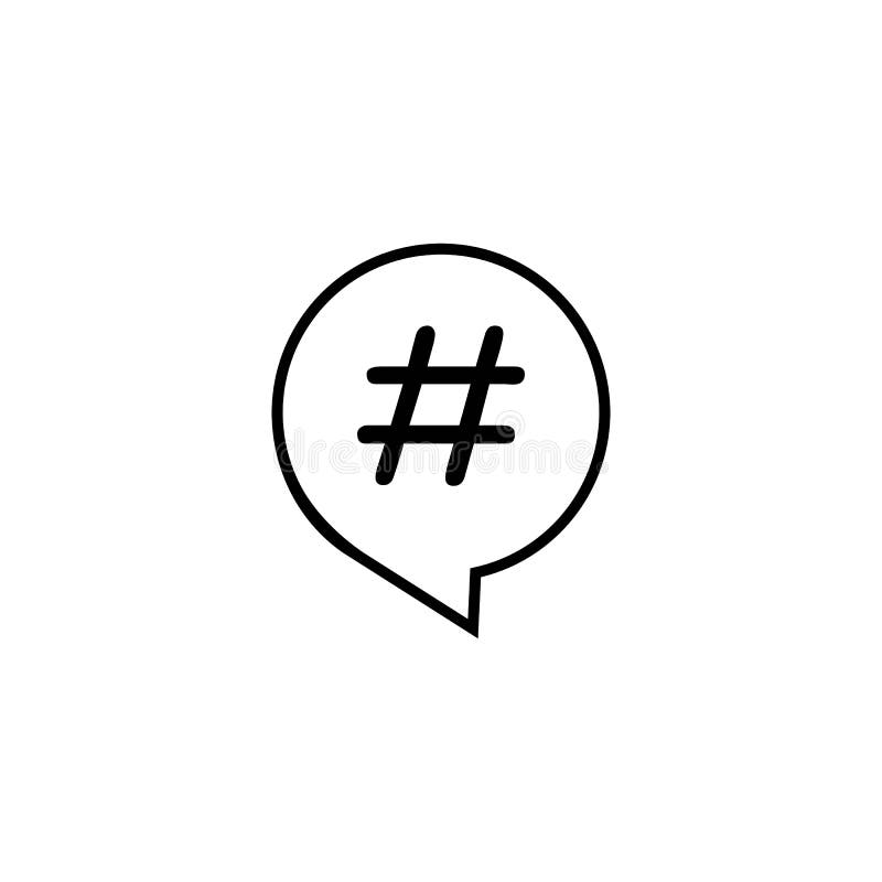 Hashtag Symbol Logo Icon Design Template Elements Stock Vector ...