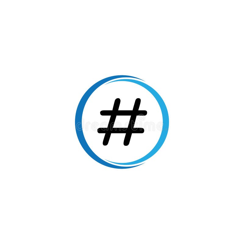 Hashtag Symbol Logo Icon Design Template Elements Stock Vector ...