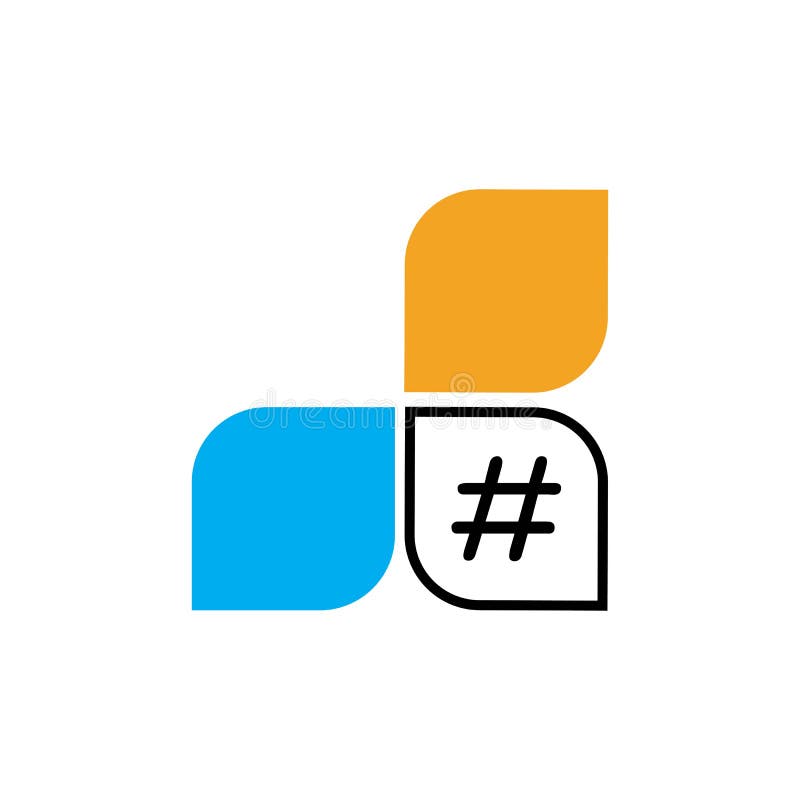 Hashtag Symbol Logo Icon Design Template Elements Stock Vector ...
