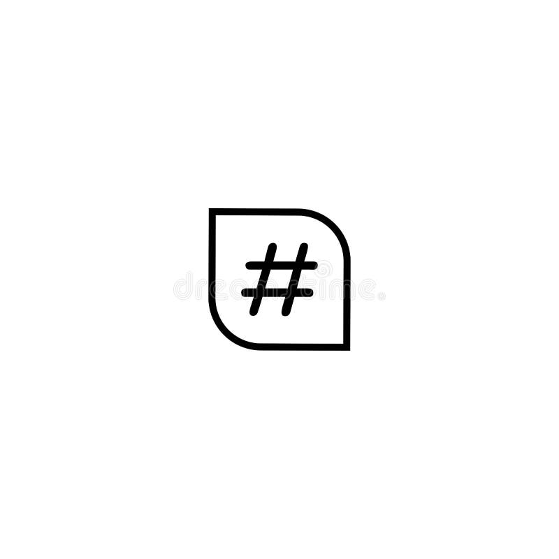 Hashtag Symbol Logo Icon Design Template Elements Stock Vector ...