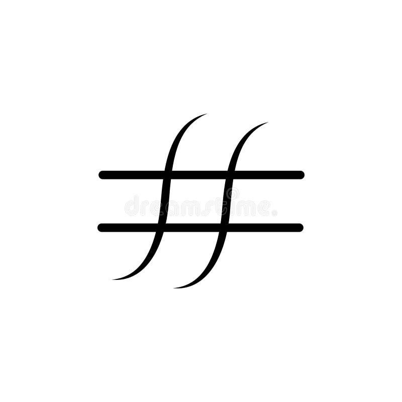 Hashtag Symbol Logo Icon Design Template Elements Stock Vector ...