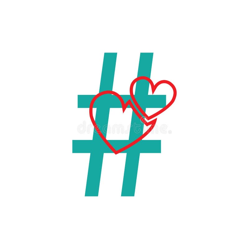 Hashtag Symbol Logo Icon Design Template Elements Stock Vector ...
