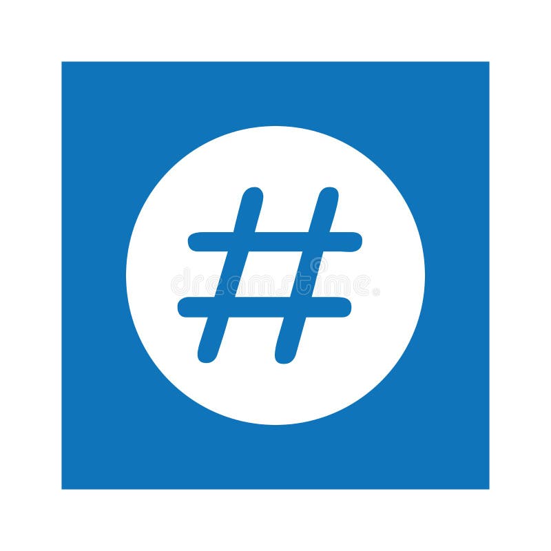 Hashtag Symbol Logo Icon Design Template Elements Stock Vector ...