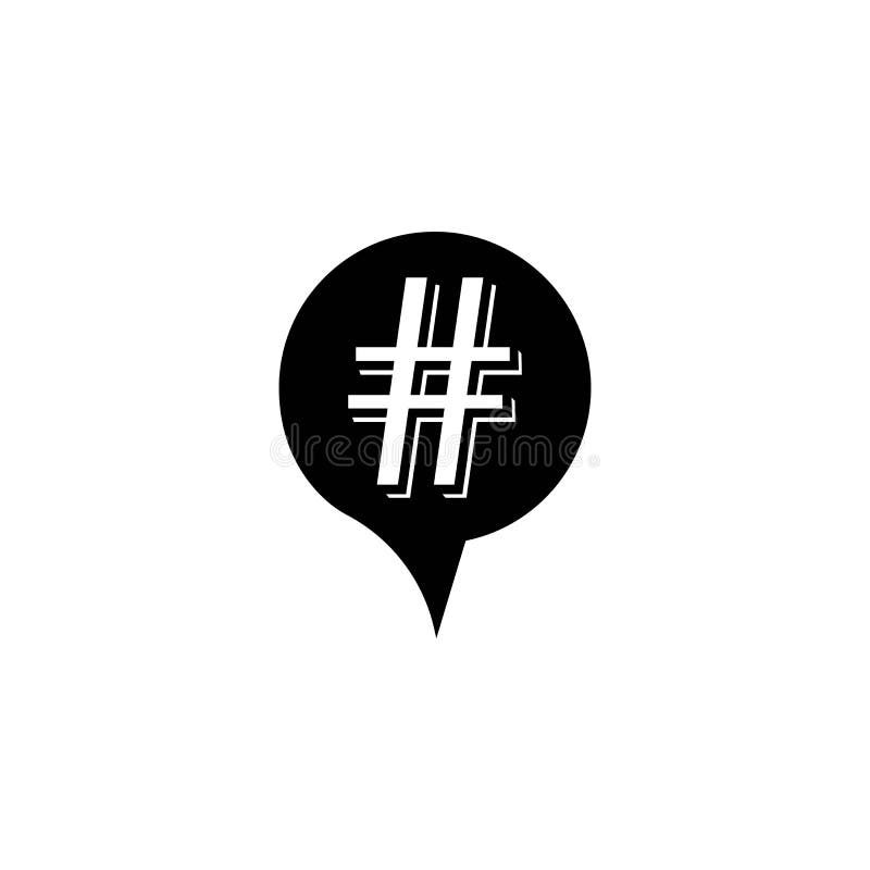 Hashtag Symbol Logo Icon Design Template Elements Stock Vector ...