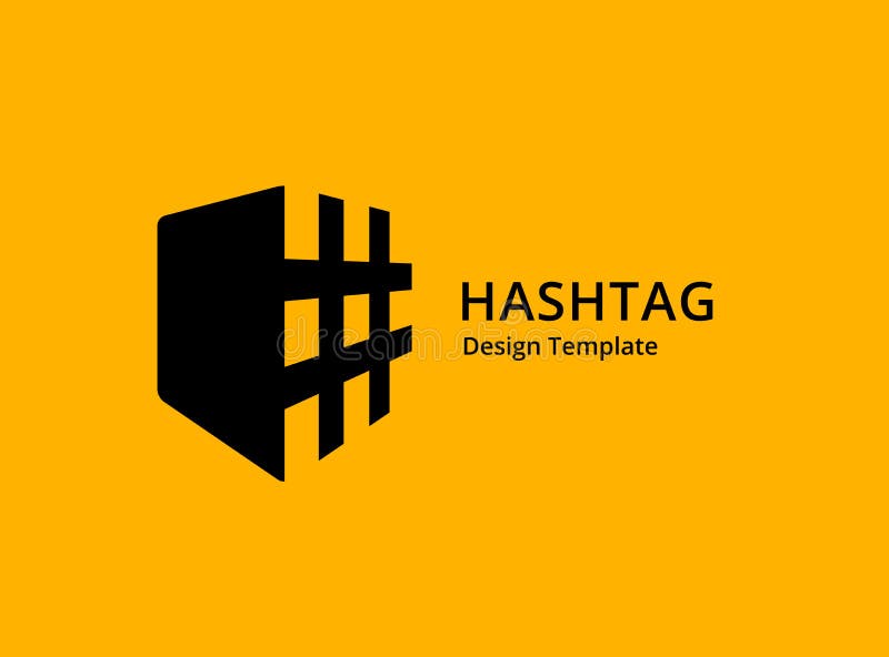 Hashtag Shield Logo Design , Showing Shield Icon with Hashtag Icon, for ...