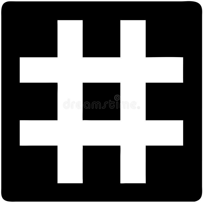 Hashtag Symbol Vector Illustration for Social Media and Technology ...