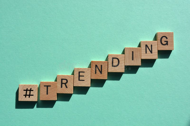 Trending Word Cloud and Hand with Marker Concept Stock Photo - Image of ...