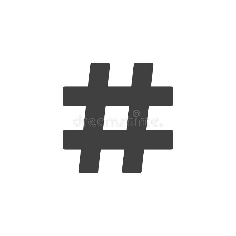 Hashtag vector icon stock vector. Illustration of simple - 257373017
