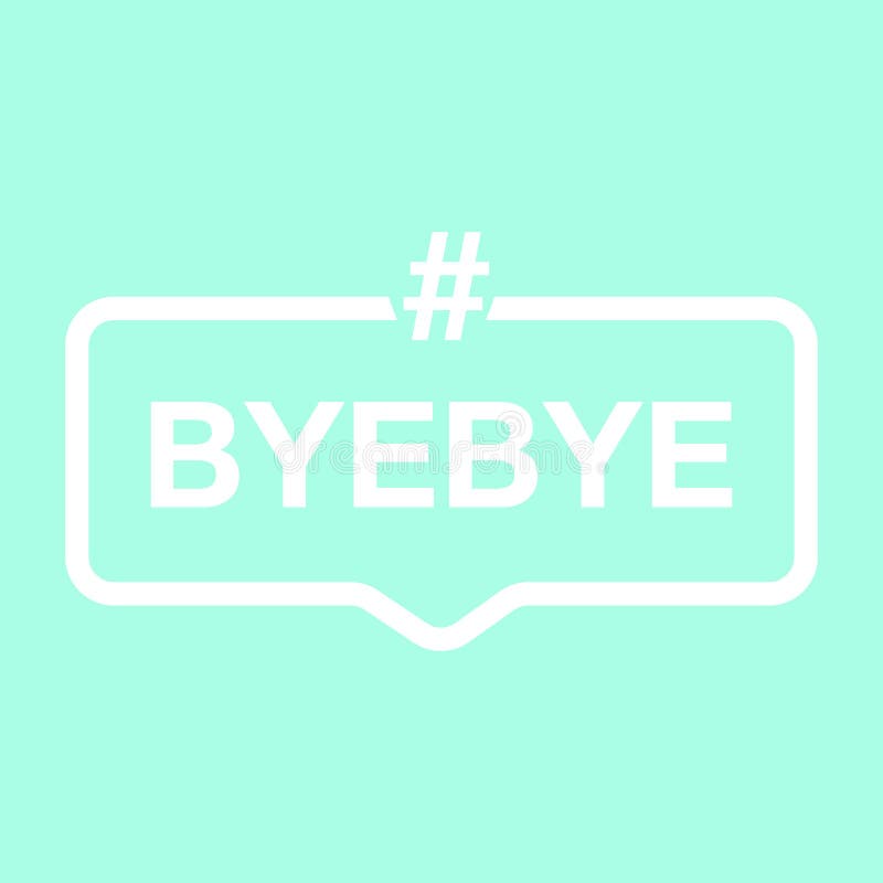 Hashtag-vectorwoord Voor Afscheid Van Tekst. Vector Illustratie ...