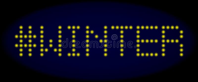 Hashtag WINTER Led Style Text with Glowing Dots Stock Vector ...