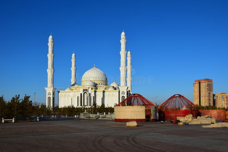 Hasret Sultan Mosque in Astana Editorial Stock Image - Image of ...