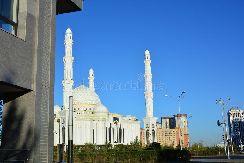 Hasret Sultan Mosque in Astana Editorial Stock Photo - Image of cities ...