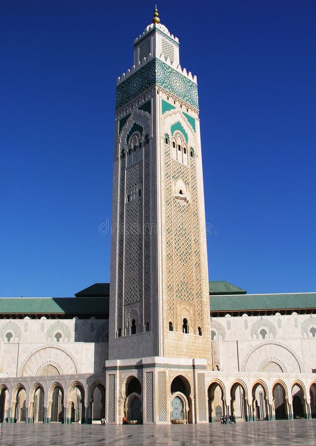 Hassan De 2de Moskee Marokko Stock Afbeelding - Image of minaret ...