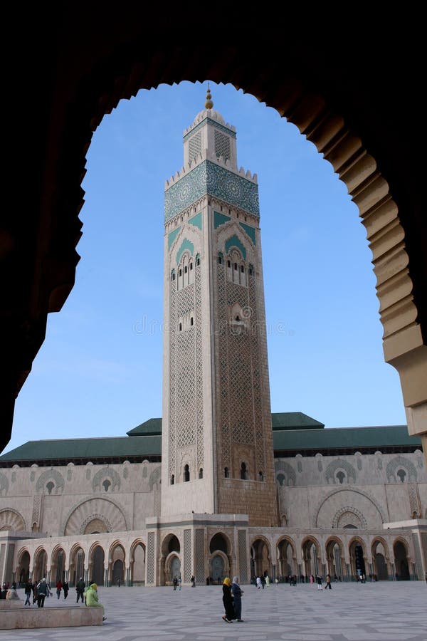 Hassan II Mosque editorial image. Image of granite, tallest - 13202905