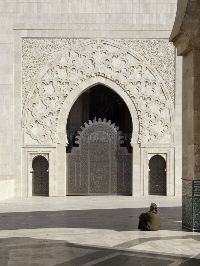 Hassan II Mosque Gate stock photo. Image of decoration - 24539876